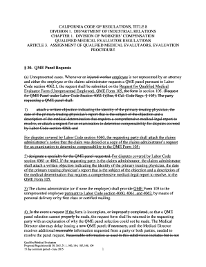 Fillable Online QME Panel Requests Fax Email Print - pdfFiller