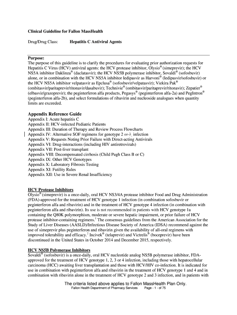 Fillable Online Clinical Guideline for Fallon MassHealth Fax Email ...