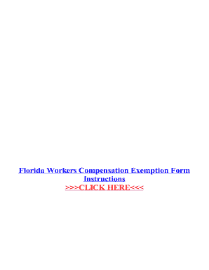 Fillable Online Florida Workers Compensation Exemption Fax Email Print ...