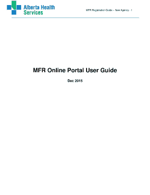Fillable Online MFR Registration Guide New Agency - 1 Fax Email Print ...