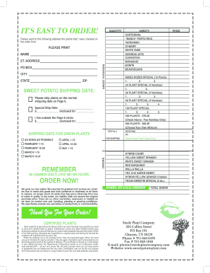 Fillable Online IT'S EASY TO ORDER Fax Email Print - pdfFiller