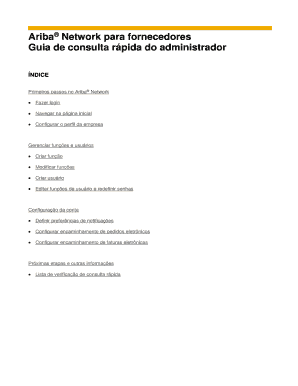 Fillable Online Ariba Network para fornecedores Fax Email Print - pdfFiller