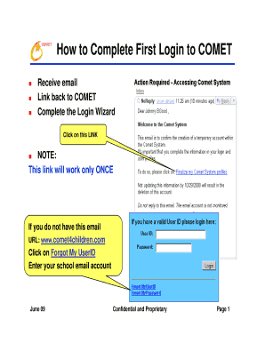 Fillable Online How to Complete First Login to COMET Fax Email Print ...
