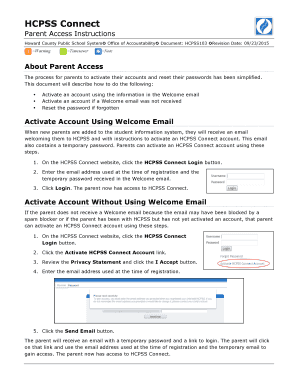 Hcpss Connect - Fill Online, Printable, Fillable, Blank | pdfFiller