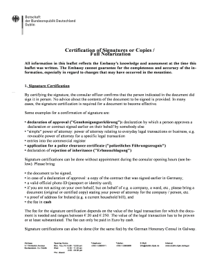 Fillable Online Certification of Signatures or Copies / Fax Email Print ...