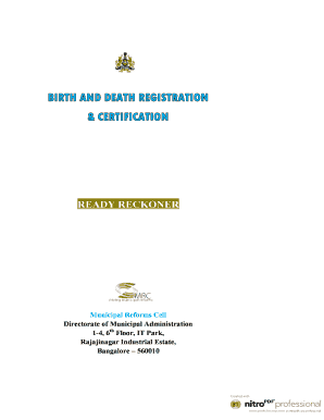 Fillable Online BIRTH AND DEATH REGISTRATION Fax Email Print - pdfFiller