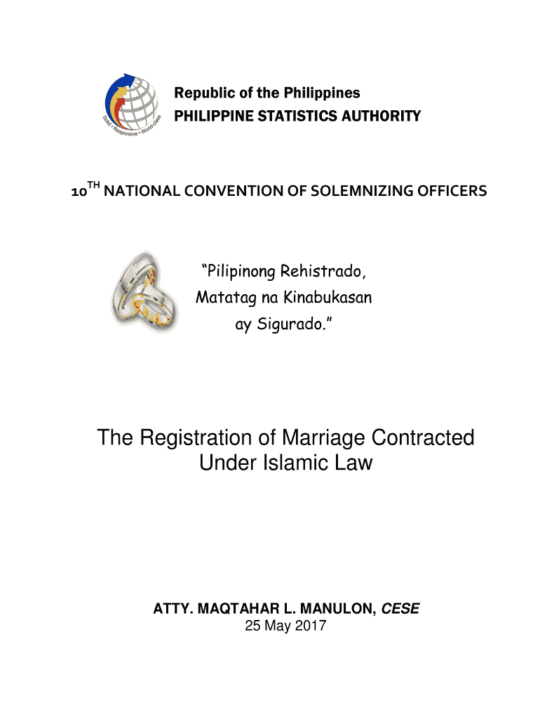 Fillable Online 10TH NATIONAL CONVENTION OF SOLEMNIZING OFFICERS Fax ...