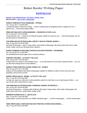 Fillable Online FILE Download Robot Border Writing Paper - EPUB Format ...