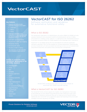 Fillable Online VectorCAST for ISO 26262 Fax Email Print - pdfFiller