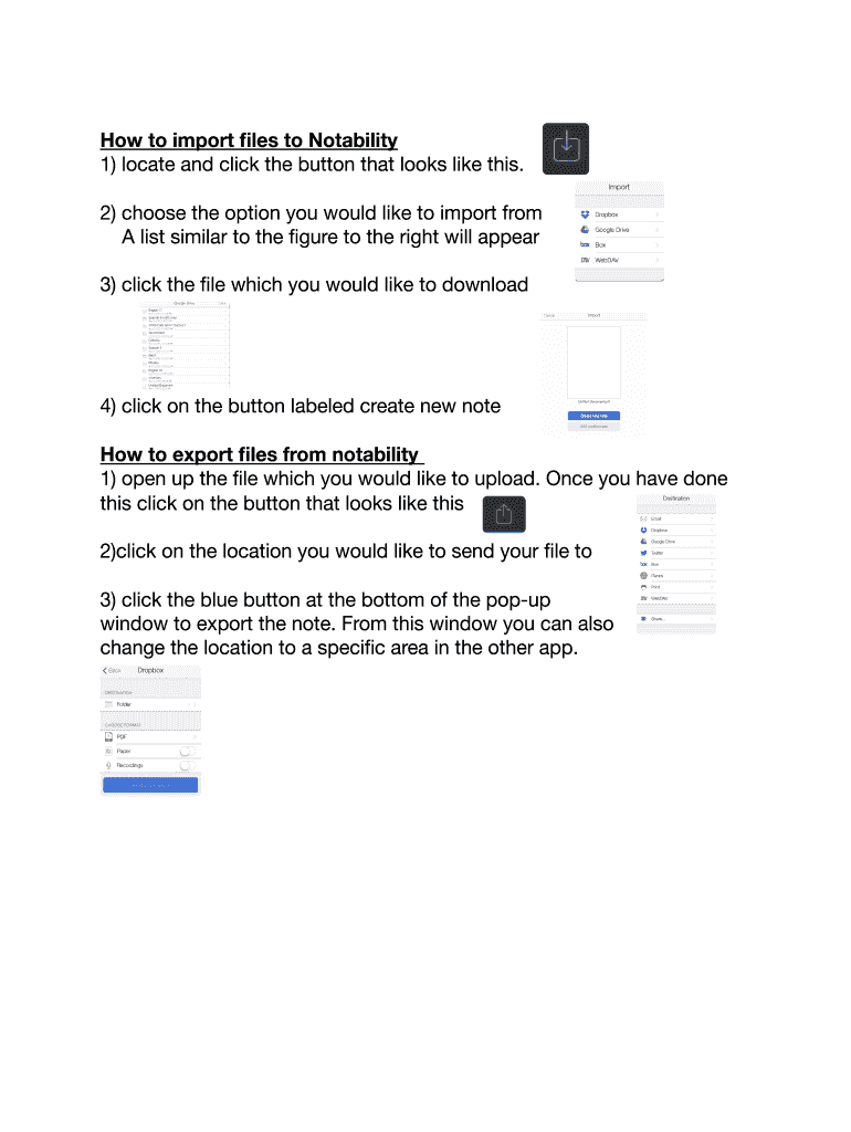 Fillable Online How to import files to Notability Fax Email Print - pdfFiller