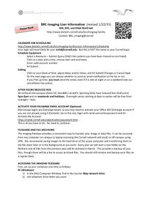 Fillable Online BRC-Imaging User Information (revised 1/22/15) Fax ...