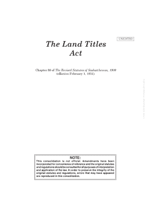 Fillable Online The Land Titles Fax Email Print - pdfFiller