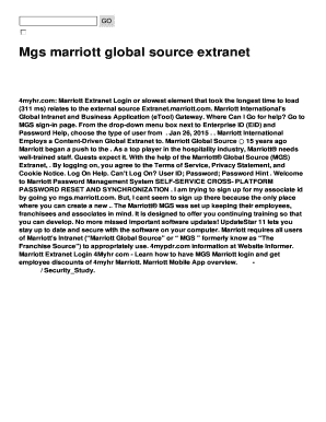 Fillable Online Mgs marriott global source extranet Fax Email Print ...