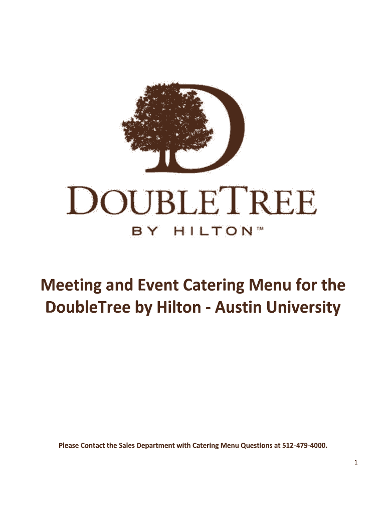 Fillable Online Christmas Brochure (PDF) - DoubleTree by Hilton Fax ...