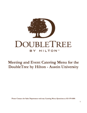 Fillable Online DoubleTree by Hilton - Austin University Fax Email ...
