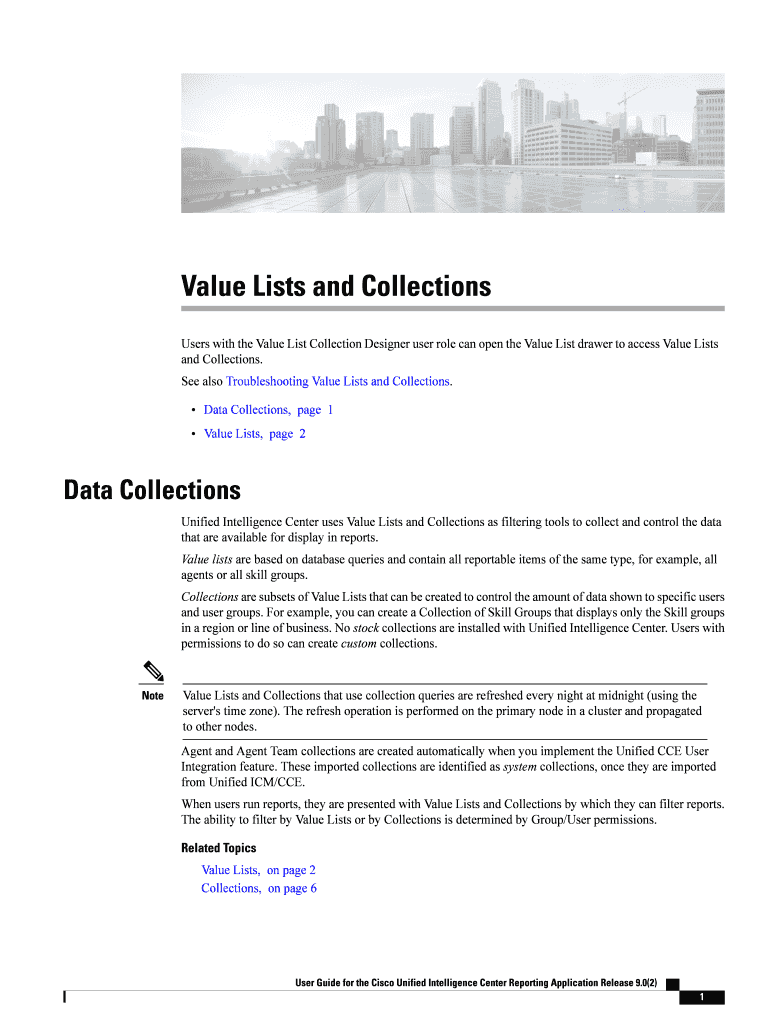 Fillable Online Value Lists and Collections Fax Email Print - pdfFiller