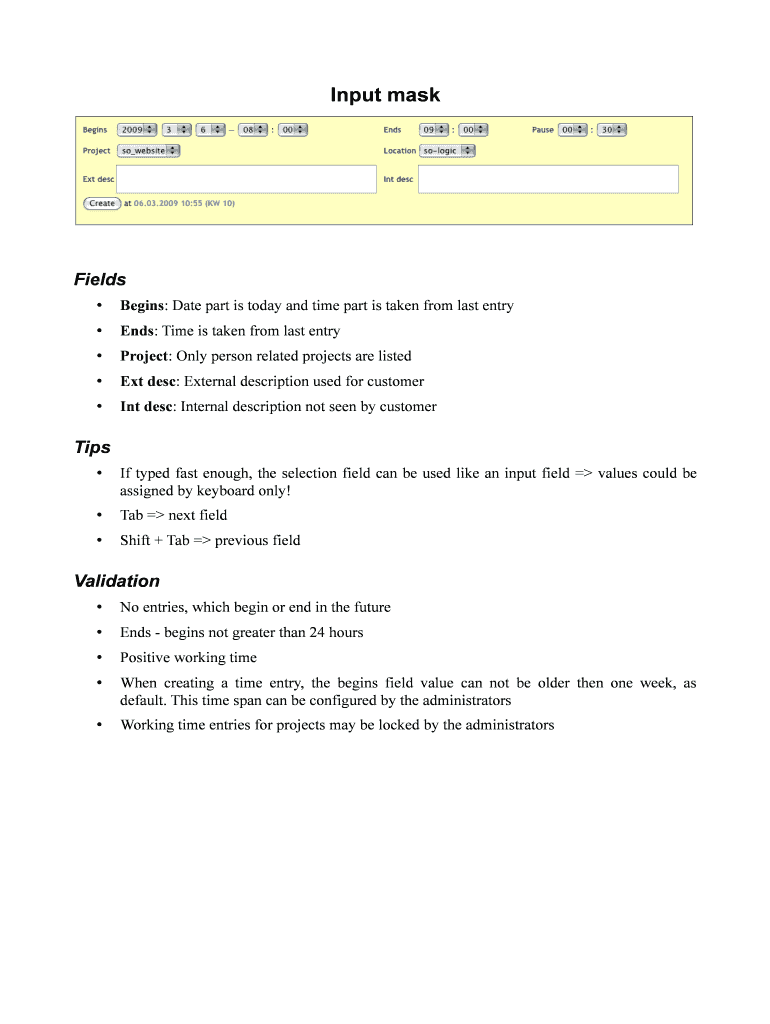 Fillable Online Input mask Fax Email Print - pdfFiller