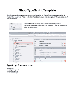 Fillable Online Shop TypoScript Template Fax Email Print - pdfFiller