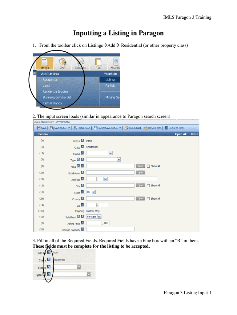 Fillable Online IMLS Paragon 3 Training Fax Email Print - pdfFiller