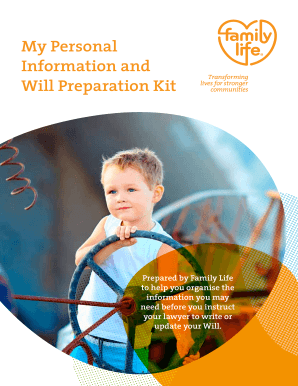 Fillable Online Will Preparation Kit Fax Email Print - pdfFiller