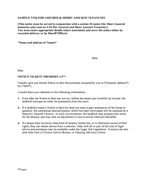 Fillable Online (This notice must be served in conjunction with a ...