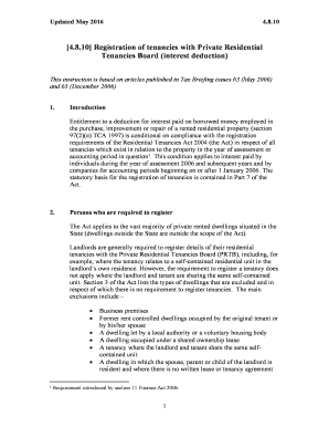 Fillable Online 10 Registration of tenancies with Private Residential ...