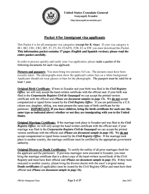 Fillable Online Packet 4 for Immigrant visa applicants Fax Email Print ...