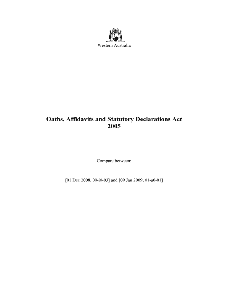 Fillable Online An Act about oaths, affidavits and statutory ...