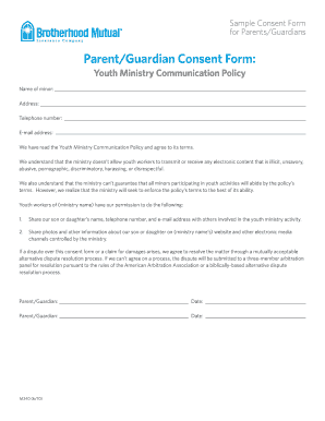 Fillable Online Parent/Guardian Consent Form: Fax Email Print - pdfFiller