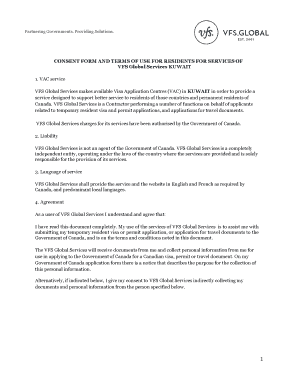 Fillable Online VFS Global Services KUWAIT Fax Email Print - pdfFiller