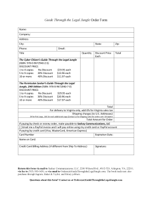 Fillable Online Guide Through the Legal Jungle Order Form Fax Email ...