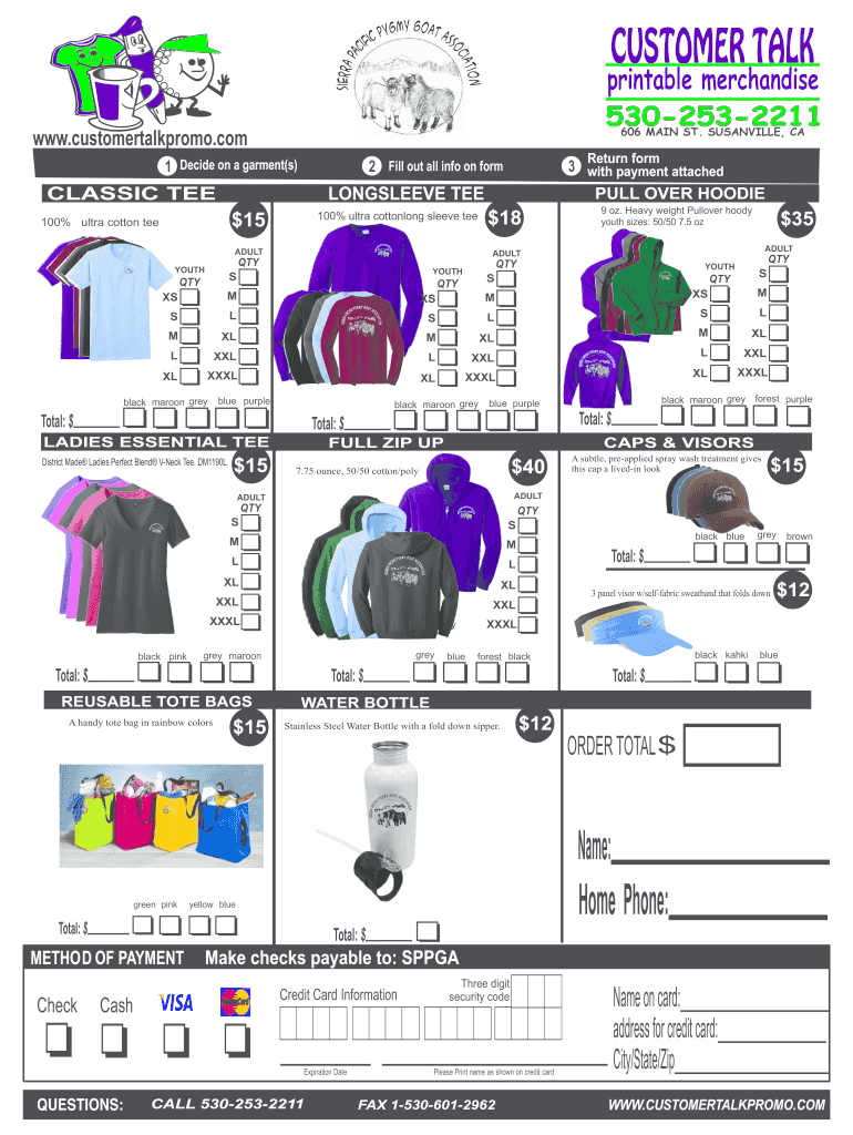 Fillable Online printable merchandise Fax Email Print - pdfFiller