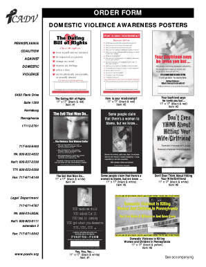 Fillable Online DOMESTIC VIOLENCE AWARENESS POSTERS Fax Email Print ...