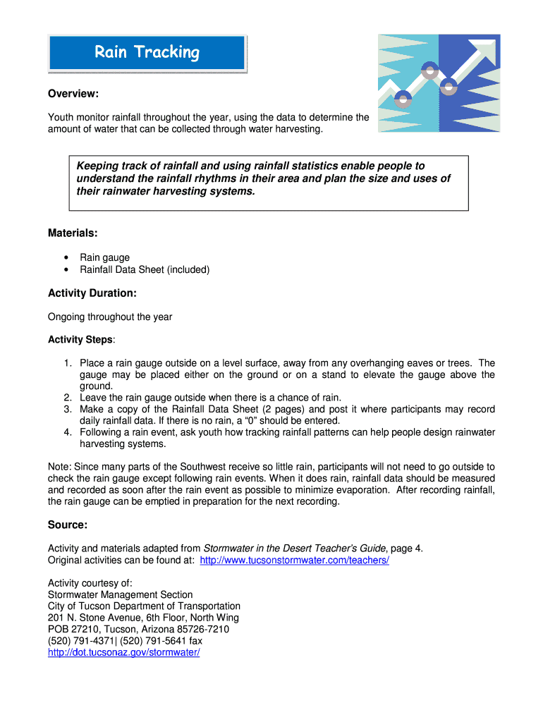 Fillable Online Rain Tracking Fax Email Print - pdfFiller