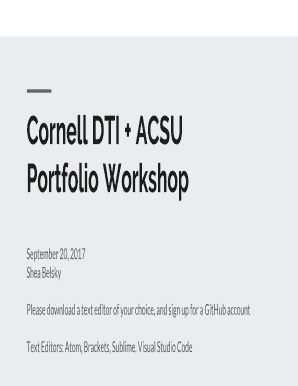 Fillable Online Cornell DTI + ACSU Fax Email Print - pdfFiller