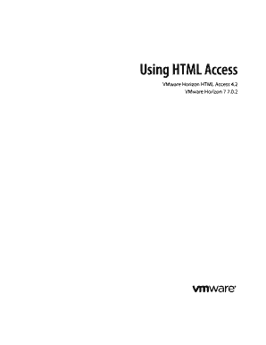 Fillable Online VMware Horizon HTML Access 4 Fax Email Print - pdfFiller