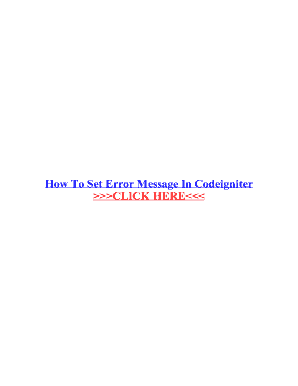 Fillable Online How To Set Error Message In Codeigniter Fax Email Print ...