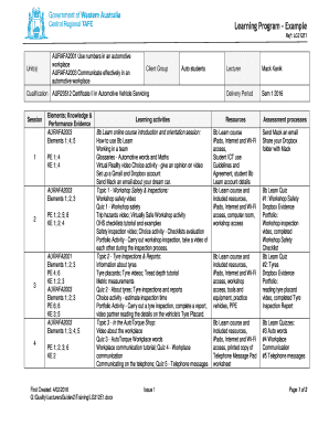 Fillable Online Learning Program - Example Fax Email Print - pdfFiller