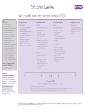 Fillable Online CASL Spam Overview Fax Email Print - pdfFiller