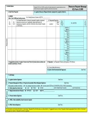 Fillable Online Purpose: ICS Form 213RR is used by all incident ...