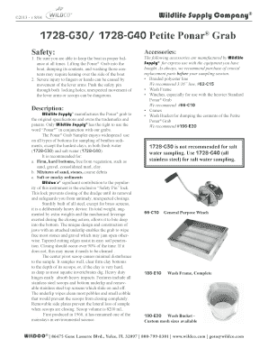 Fillable Online Ponar Grab Samplers - Eco Environmental Fax Email Print ...