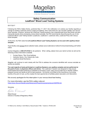Fillable Online LeadCare Blood Lead Testing Systems Fax Email Print ...