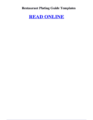 Fillable Online Restaurant Plating Guide Templates Fax Email Print ...
