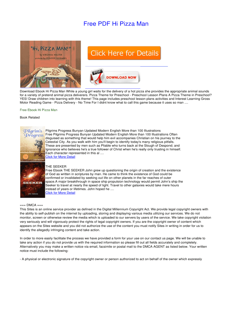 Fillable Online Free PDF Hi Pizza Man Fax Email Print - pdfFiller