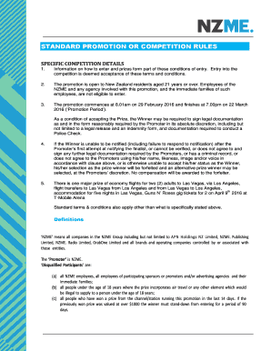 Fillable Online SPECIFIC COMPETITION DETAILS Fax Email Print - pdfFiller