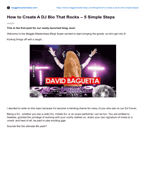 Fillable Online com/blog/how-to-create-a-dj-bio-five-simple-steps/ Fax ...