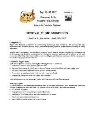 Fillable Online FESTIVAL MUSIC GUIDELINES Fax Email Print - pdfFiller