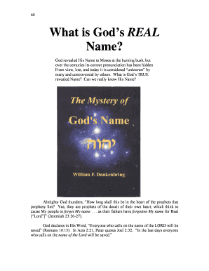 Fillable Online What is Gods REAL Fax Email Print - pdfFiller