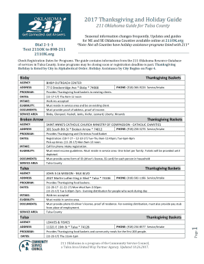Fillable Online 211 Oklahoma Guide for Tulsa County Fax Email Print ...