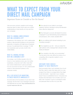 Fillable Online DIRECT MAIL CAMPAIGN Fax Email Print - pdfFiller